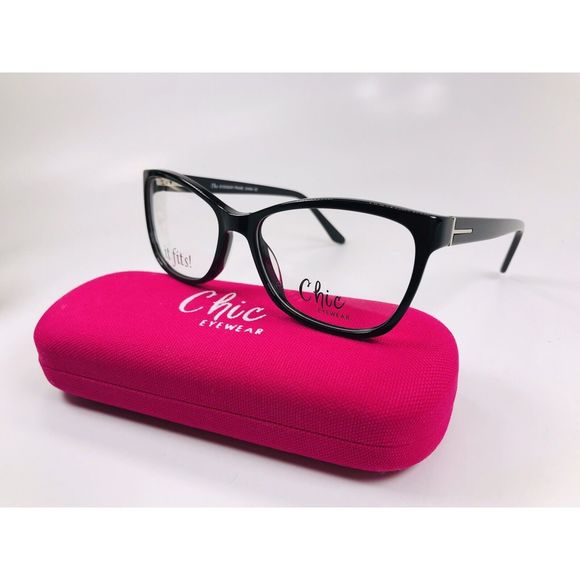 chic | Accessories | New Chic Black Candice Eyeglasses 57mm With Case ...